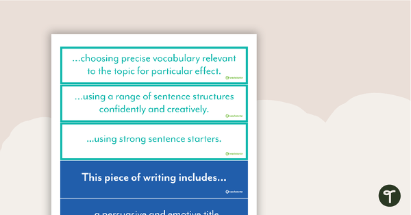 Persuasive Writing Bump It Up Wall – Year 6 | Teach Starter