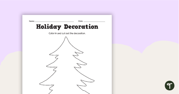 Holiday Decoration Coloring Sheets | Teach Starter