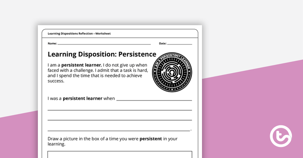 Learning Dispositions Reflection Worksheets (Lower Years) | Teach Starter