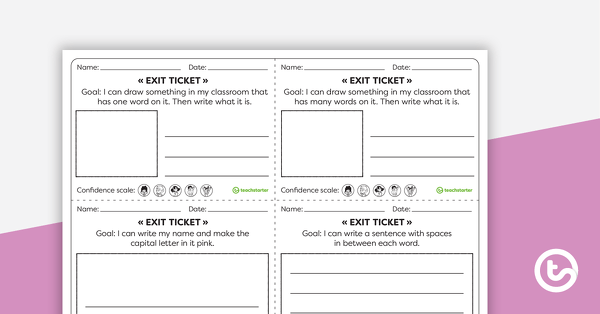Foundation Literacy Exit Tickets – Worksheets | Teach Starter