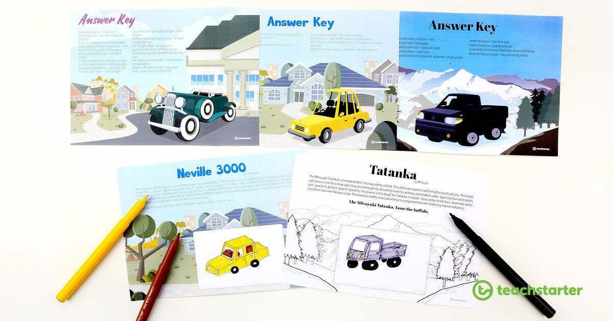 What Kind of Car is That!? | Awesome Inference Comprehension Activities ...