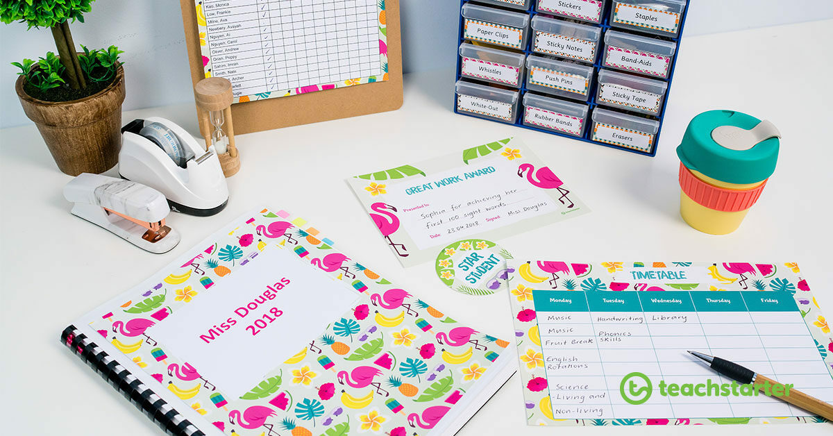 A Funky Tropical Classroom Theme | Printables and Pics! | Teach Starter