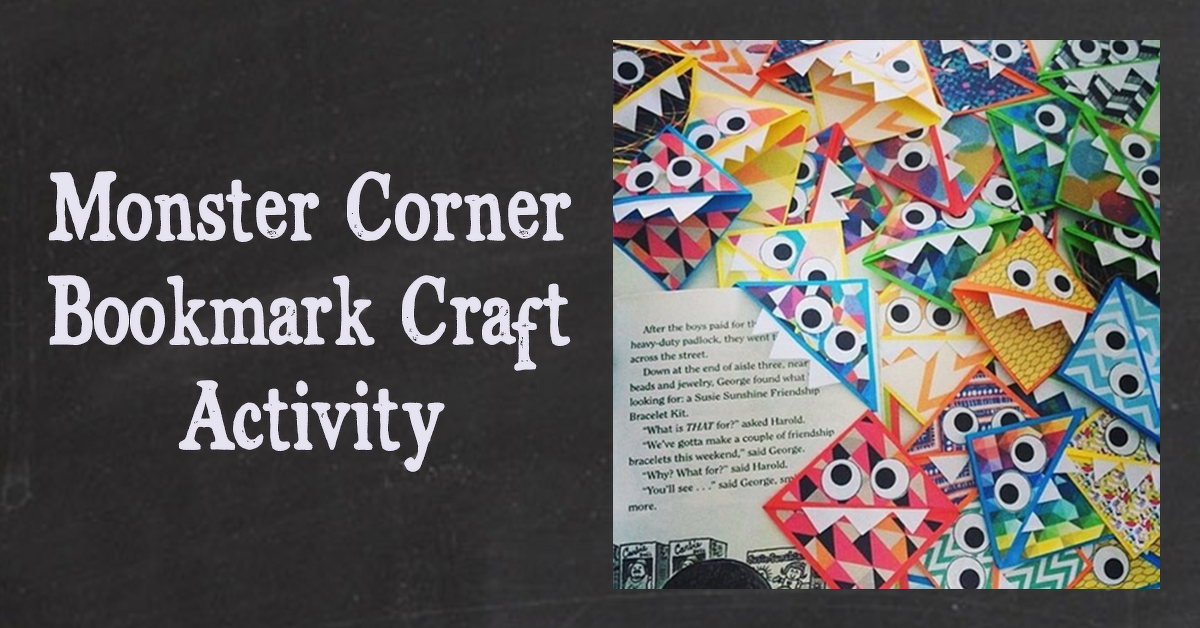 Monster Corner Bookmark Craft Activity | Teach Starter