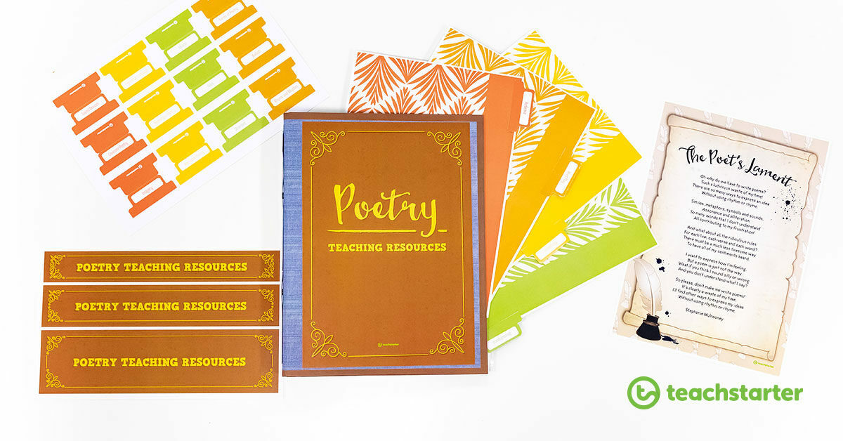 Poetry Resources Folder for Teachers | Teach Starter