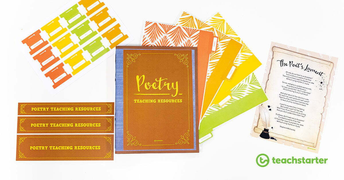Poetry Resources Folder for Teachers | Teach Starter