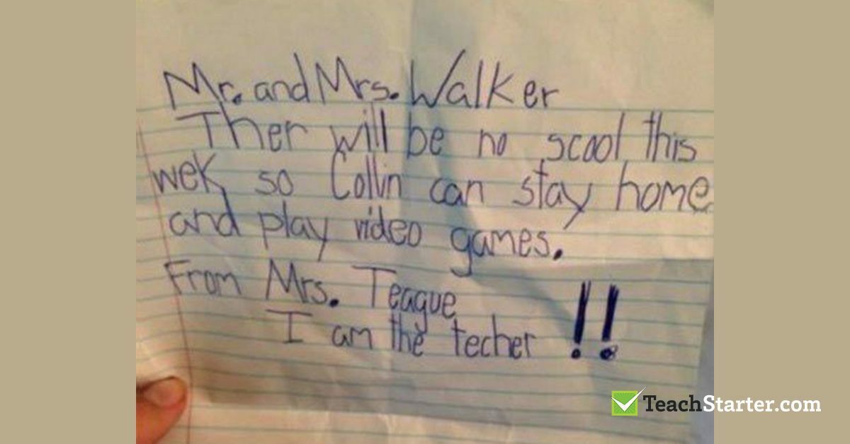 10 Funny Letters Written by Kids | Teach Starter