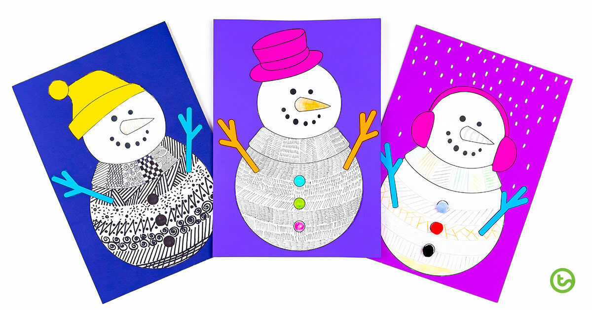 Funky Christmas Craft in the Classroom | Build a Snowman | Teach Starter