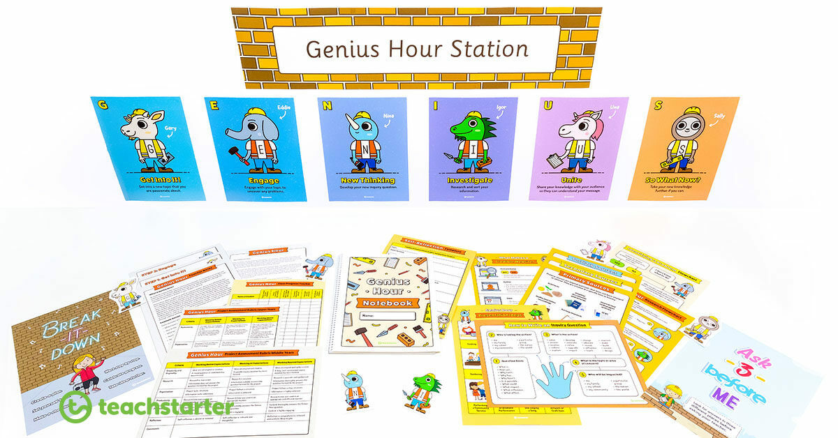Printable Genius Hour Resources! Step-by-Step Project-Based Learning ...