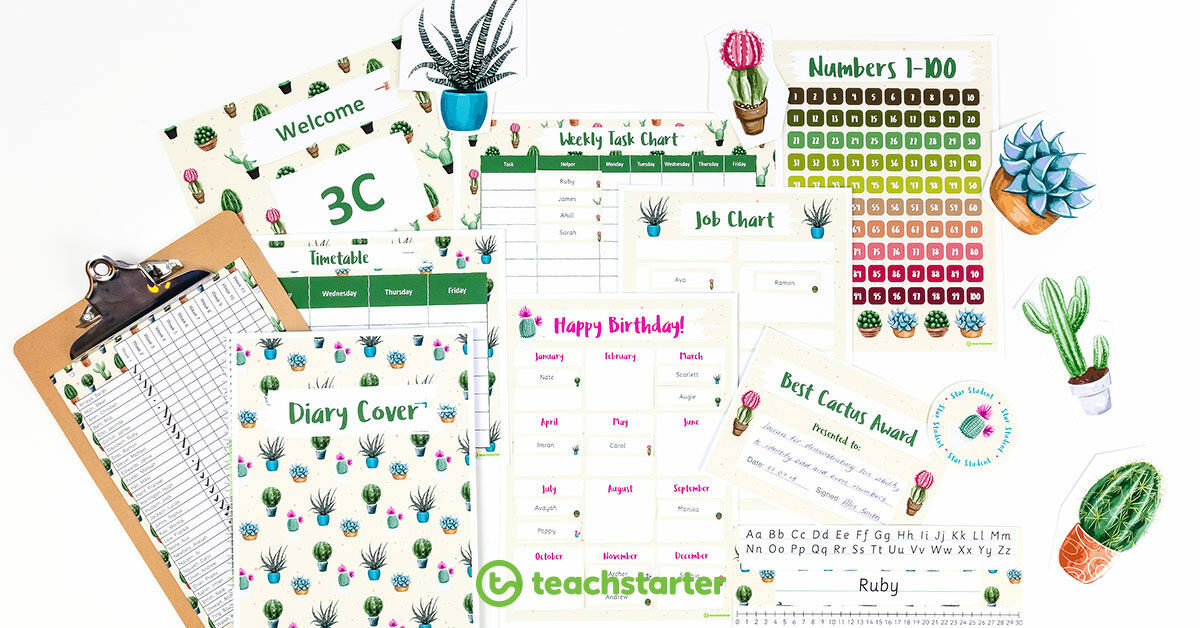 Can't Touch This... Printable Cactus Classroom Theme Pack! | Teach Starter