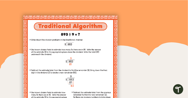 Long Division Strategy Posters | Teach Starter