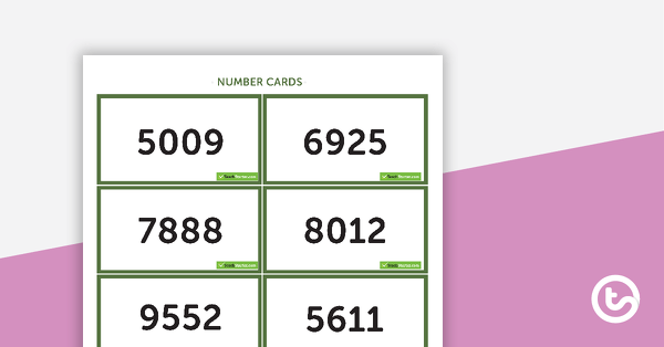 4-Digit Place Value Card Game - Race to 10 000 | Teach Starter
