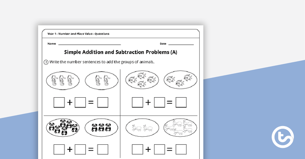 Number and Place Value Worksheets - Year 1 | Teach Starter