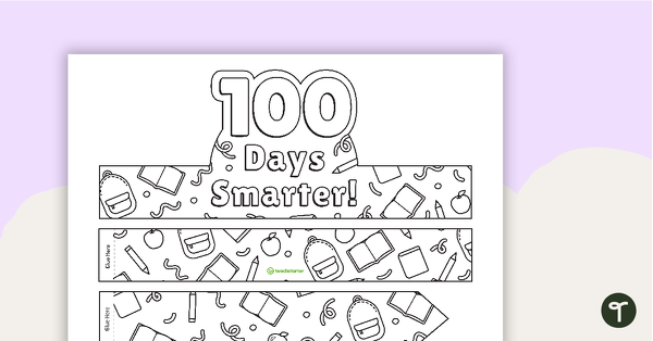 100 Days Smarter Hat Template Teach Starter