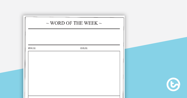 Word of the Day / Week Teaching Resources | Teach Starter