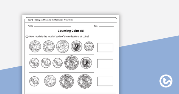 Money and Financial Mathematics Worksheets - Year 2 | Teach Starter