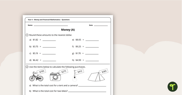 Australian Money Worksheets Year 3 4 By Jbee Educational Resources 