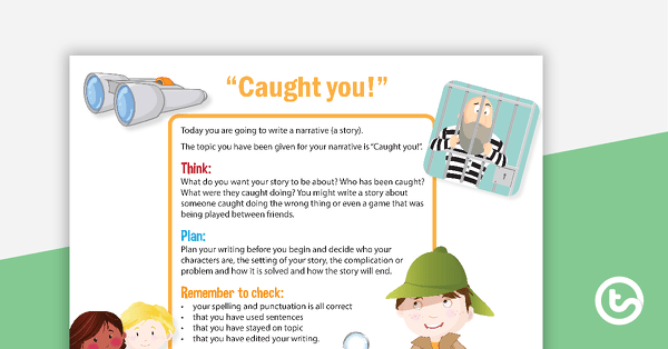 5 Narrative Writing Stimulus Sheets | Teach Starter