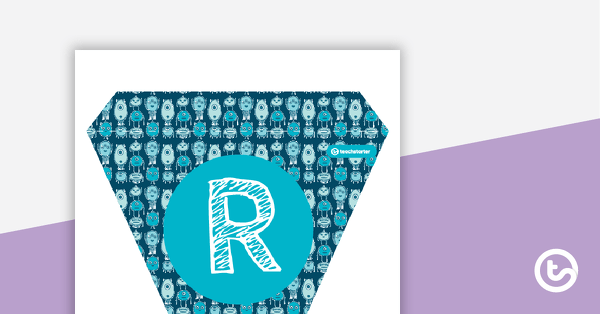 Monster Pattern - Letters and Numbers Pennant Banner | Teach Starter
