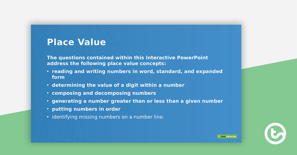 2-Digit Place Value Warm-Up - Interactive PowerPoint | Teach Starter